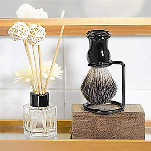 Shave Brush Stand Stainless Steel for Badger Shaving Brushes Holder Height 2.8inch/7cm Space Saver