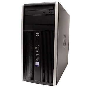 HP 6200 Desktop Tower Computer, Intel Core i7 Quad Core, 16GB RAM, 500GB Solid State Drive, DVD, Wi-Fi, Windows 10 Pro, Periphio Wireless Keyboard, 1080p Webcam (Renewed)