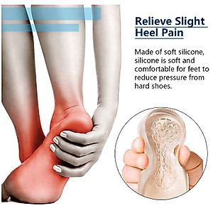 Heel Lifts, 1/2 Inch Shoe Lift, Gel Heel Raisers for Leg Length Discrepancies, Large Height Increase Insole for Men or Women, Shoe Inserts Comfort Half Foot Pads for Heel Pain - 1 Pair