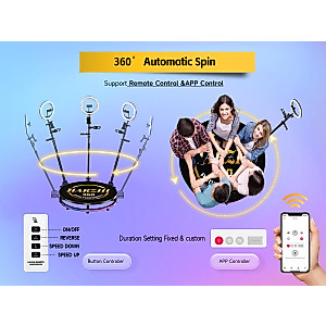 HARZHI 360 Photo Booth 80CM + 24V Battery,360 Slow Motion Photo Booth 31.5" with Honeycomb Case Automatic 360 Spin Camera Machine for Parties Christmas Wedding 3-5 People