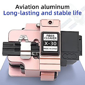 High Precision KLS-X3 Fiber Cleaver 24 surface blade Cutting tool Optical Cable Cutting Knife (Automatic knife return (gold))