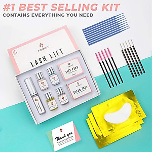 Lash Lift Kit for Perming, Curling and Lifting Eyelashes | 2024 Updated | Semi Permanent Salon Grade Supplies for Beauty Treatments | Includes Eye Shields, Pads and Accessories