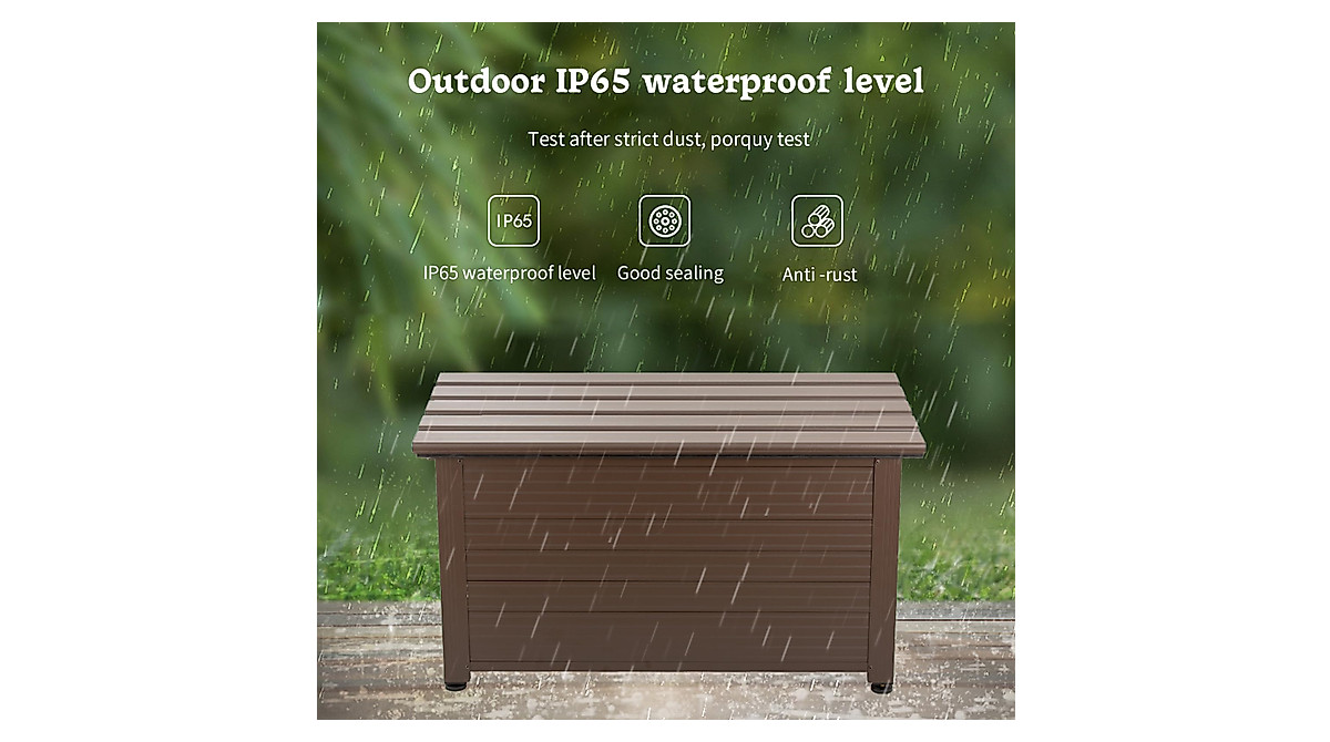 TECSPACE 55 Gallon Aluminum Deck Box - Waterproof & Durable