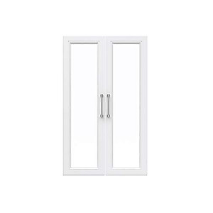 ClosetMaid Modular Storage Pair Set, 2 Glass Pane Doors, Wood Closet Organizer Shaker Style, Add On Accessory for Shelf Units, White, 34.88" H x 21.02" W x 1.81" D
