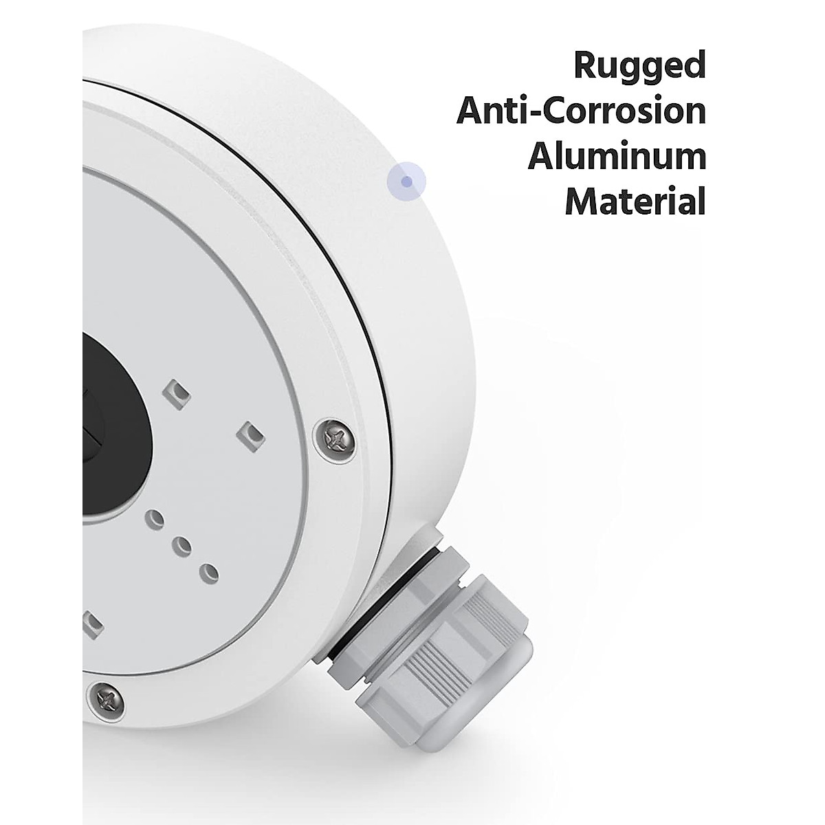 ANNKE Universal Junction Box Mount Bracket for Bullet Dome Turret PTZ Security Cameras Outdoor Waterproof Aluminum Wall Ceiling Mount Hide Cables