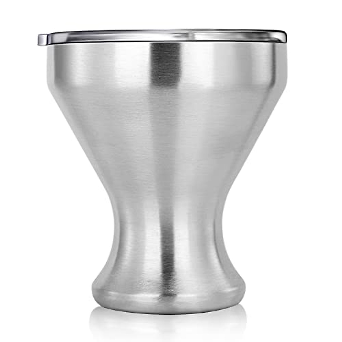 JILLMO Martini Glass, Insulated Stainless Steel Margarita Glass with Lid, Set of 2