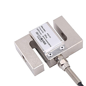 Load Cell Sensor S Type High Precision Weighting Sensor Module 0-2000KG Tension Load Cell Scale Sensor Stable Portable Sensor for Electronic Weighing Devices with Cable (100kg)