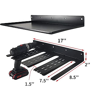 Foozet Power Tool Organizer and 2 Layers Power Tool Storage Rack,Drill and Tool Storage,Cordless Drill Storage,Wall Mount Tool Organizer