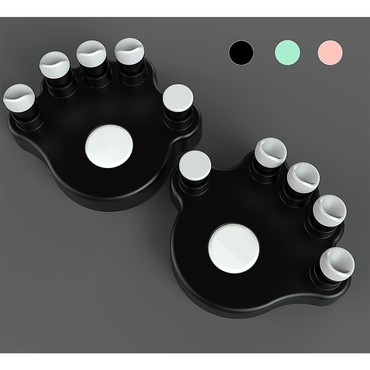 Moreup Piano Finger Trainers, Hand Grip Exerciser Ergonomic Training Finger Pressing Posture Correction Tool for Guitar Piano Trigger Finger Training Arthritis Therapy and Grip 2PCS/Set Black