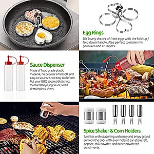 Griddle Accessories Kit, 38PCS Flat Top Grilling Tools Set for Blackstone and Camp Chef,Stainless Steel Grill BBQ Spatula Kit Cooking Utensils Set with Carry Bag for Men Women Outdoor Barbecue Camping