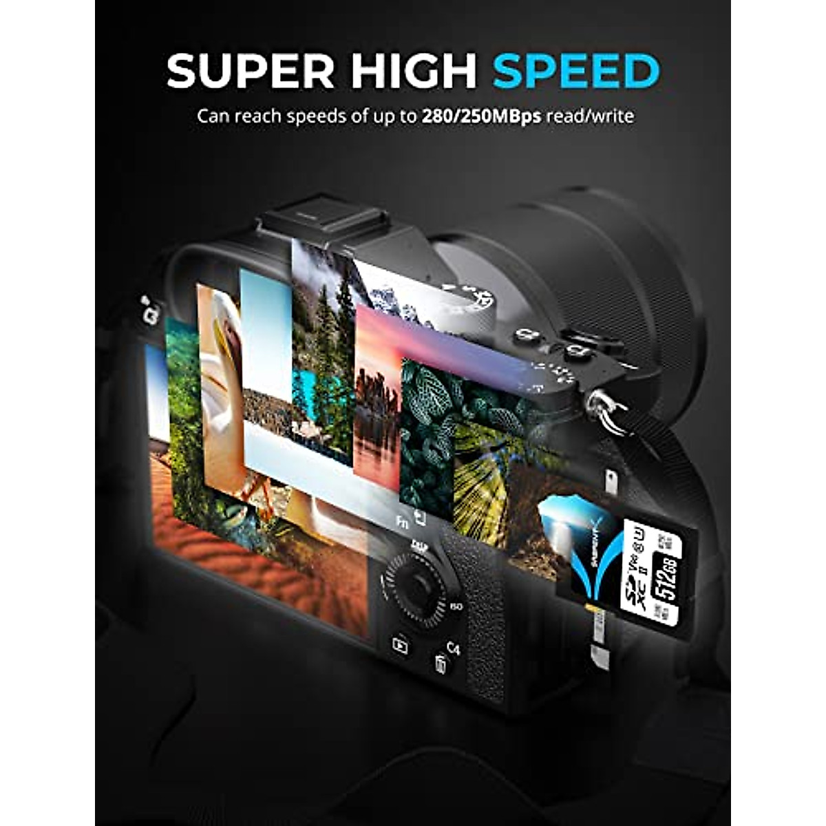 SABRENT Rocket v90 512GB SD UHS-II Memory Card R280MB/s W250MB/s (SD-TL90-512GB)