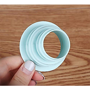 AKOAK 1 Pack Drainpipe Hose Silicone Plug Blue Pink Soft Round Sealing Hose Sewer Sealing Ring Silicone Ring Washing Machine Drainage Multipurpose Connector for Bathroom Kitchen Laundry Tub (blue)