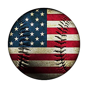 Pop Socket American Flag Baseball Design USA PopSockets PopGrip: Swappable Grip for Phones & Tablets