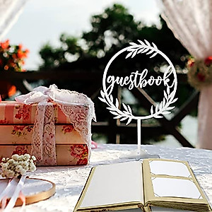 3 Pcs Wedding Wooden Table Decoration Sign Love Is Sweet Sign Guestbook Sign White Cards and Gifts Sign Wedding Centerpieces for Rustic Wedding Reception Married Party Table Decoration