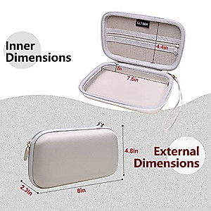 LTGEM EVA Hard Case for Razer Kishi V2 Mobile Gaming Controller - Travel Protective Carrying Storage Bag (White)