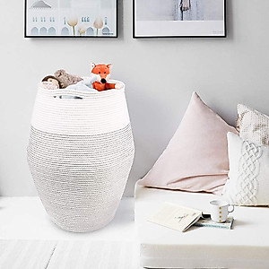 ROPECUBE 145L laundry basket with Lid, Large Foldable Laundry Hamper for laundry with net bag,Clothes Basket Organizer with 2 storage bag for Bedroom and Bathroom (White 俺的 Gray)