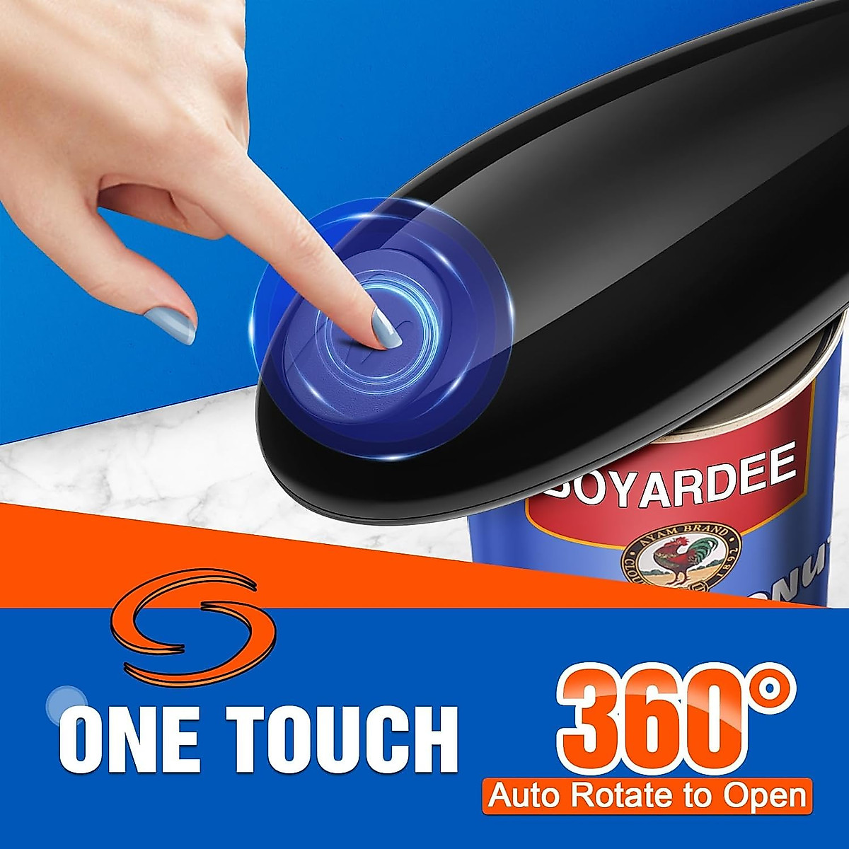 Electric Can Opener, Convenient Electric Can Opener, Food Safe Automatic Can Opener Smooth Edge, Best Kitchen Gadgets