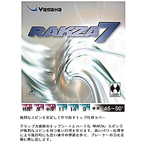 Yasaka Rakza 7 Table Tennis Rubbers (Black, 2.0)