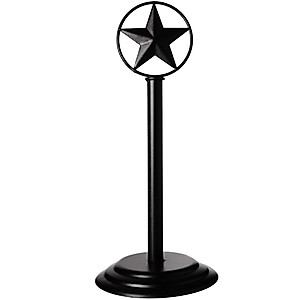Black Rustic Texas Star Paper Towel Holder - Country Farmhouse Iron Metal Primitive Kitchen Countertop Paper Towel Holders, Western Style Stand for Paper Towels, Table Decor (Paper Towel Holder)