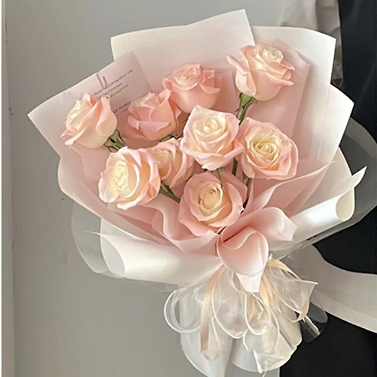 145 Sheets Korean of Cotton Wrapping Flower Paper Non-Woven Floral Wrapping Paper, Waterproof Pleated Withdrawable Flower Bouquet Lining Paper Flower Shop Supplies Floral Gift Packaging Paper