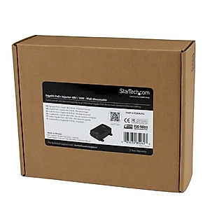 StarTech.com 1 Port Gigabit Midspan - PoE+ Injector - 802.3at and 802.3af - Wall-Mountable Power over Ethernet Injector Adapter , TAA (POEINJ1G)