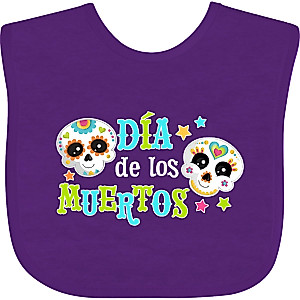 inktastic Día De Los Muertos Sugar Skulls Baby Bib Purple 31e11
