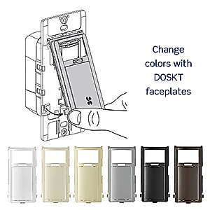 Leviton DHS05-1LW Humidity Sensor Switch for bathroom exhaust fan, automate ventilation, air circulation, moisture control,  ¼ HP, Single Pole, White
