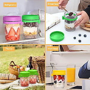 Cadamada Mason Jars 16 oz with Lids, Overnight Oats Containers with for Oatmeal, Pudding, Yogurt,Salad Dressing Containers,Cereal Meal Prep Containers,DIY Gifts, Wedding, Party(12pcs)