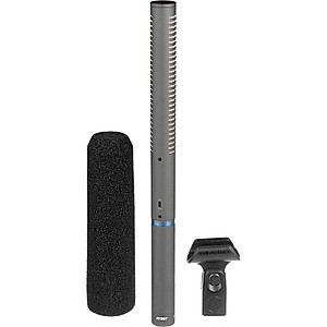 Audio-Technica AT897 Line + Gradient Condenser Microphone Cinema and Broadcasting Shotgun Microphone Complete Kit with LyxPro Boompole, Shockmount, Windscreen Bundle