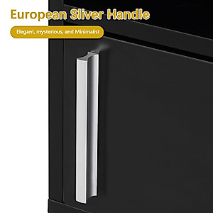 JAXPETY Wall Floating Nightstand Set of 2 Modern Side Table Wall Mounted Shelf with Cabinet Storage for Living Room, Bedroom, Dorm, Black