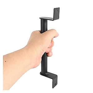 Door Pull 2Pcs Black Carbon Steel Sliding Barn Door Pull Handle for Sliding Barn Door Garden Gates Garages Hardware Kit and Convenience.