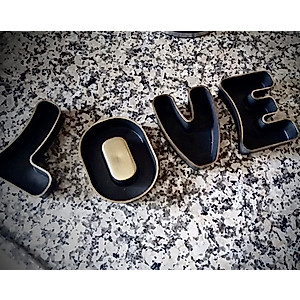 HAKKANORA Decorative Letter Love Halloween Candy Dish For Candy Buffet/Serving Tray & Letter Shaped Pistachio Bowl/Great Server For Nuts, Candy, Birthday, Dessert Table, Wedding Party Decor