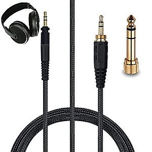 V-MOTA Replacement Stereo Audio Aux Cable with 6.35mm Adapter Extension Cord for Philips SHP9000 SHP8900 Professional Studio Monitoring Reference DJ Headphones,6.2 Foot