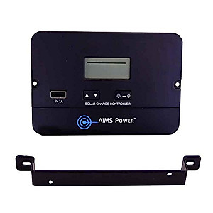 AIMS Power Flush Mount 10 Amp Solar Charge Controller 12/24V PWM