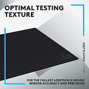 Logitech G640 Large Cloth Gaming Mouse Pad, Optimized for Gaming Sensors, Moderate Surface Friction, Non-Slip Mouse Mat - Black