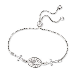 Ross-Simons Miraculous Medal Bolo Bracelet