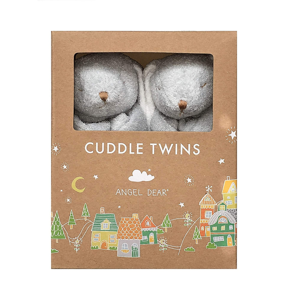 Angel Dear Grey Bunny Twin Set Blankies Box.