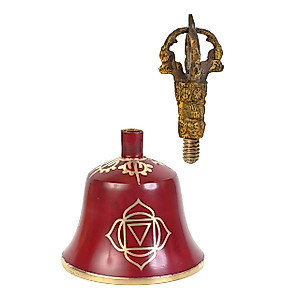 Blue Third Eye Chakra Tibetan Bell (Note E) - 5.5 Inches H x 3 Inches D - Chakra Meditation Harmony