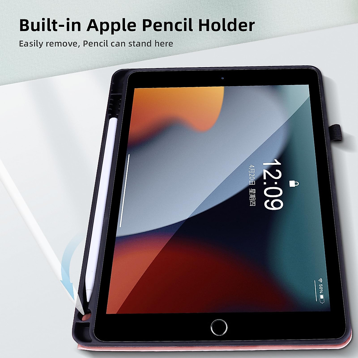 Varohix Case for iPad 10.2 inch 2021/2020/2019(iPad 7th/8th/9th Generation) iPad Air 10.5 Premium Leather Case Folio Magnetic Cover Card Holder with S Pen Holder Auto Sleep/Wake for iPad 10.2,Pink