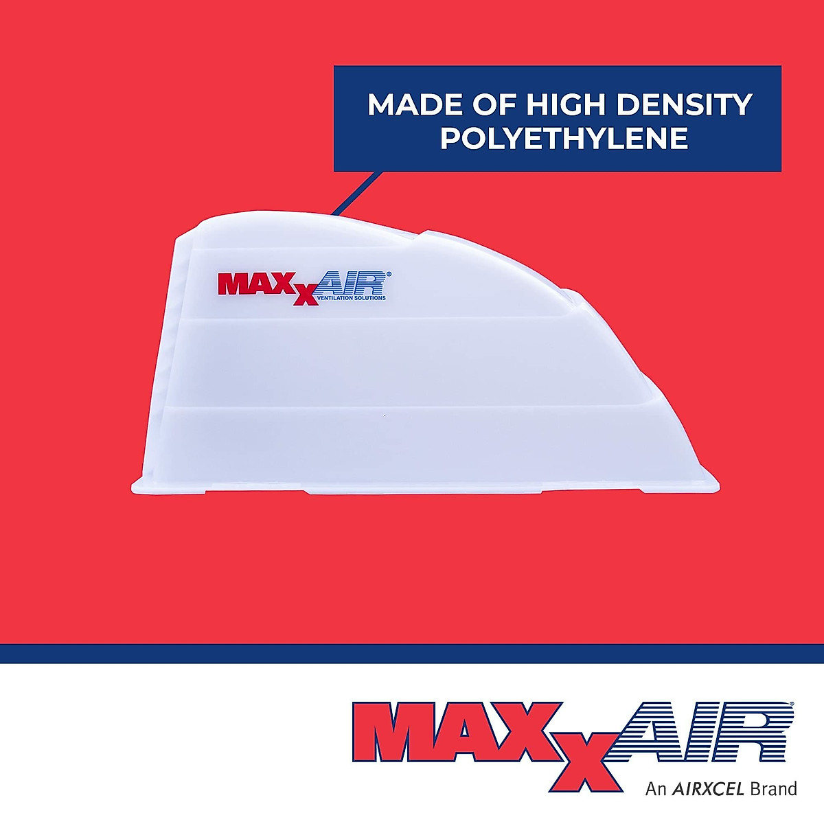 MAXXAIR Maxx I Original Vent Cover - Keep Rain Out & Let Fresh Air In; RV Roof Vent Cover, Zero-Leak Mounting System, Prevents Bugs & Leaves, Eliminates Stale Air, Smoke & Odors, White (00-933066)