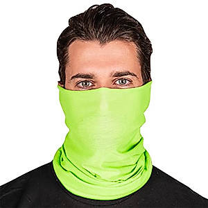 S A Company UV Protection Face Shield | Single UV 30+ Multipurpose Neck Gaiter for Adults (Solid Green)
