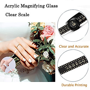 Viadom Waterproof Razor Holder for Shower & Ring Sizer, Ring Sizer Measuring Tool Reusable Finger Size Gauge with Magnified Glass Jewelry Sizing Tool 1-17 USA Rings Size (Black)