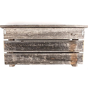 BarnwoodUSA | Rustic Wood Farmhouse Shelf with Hooks (Weathered Gray)