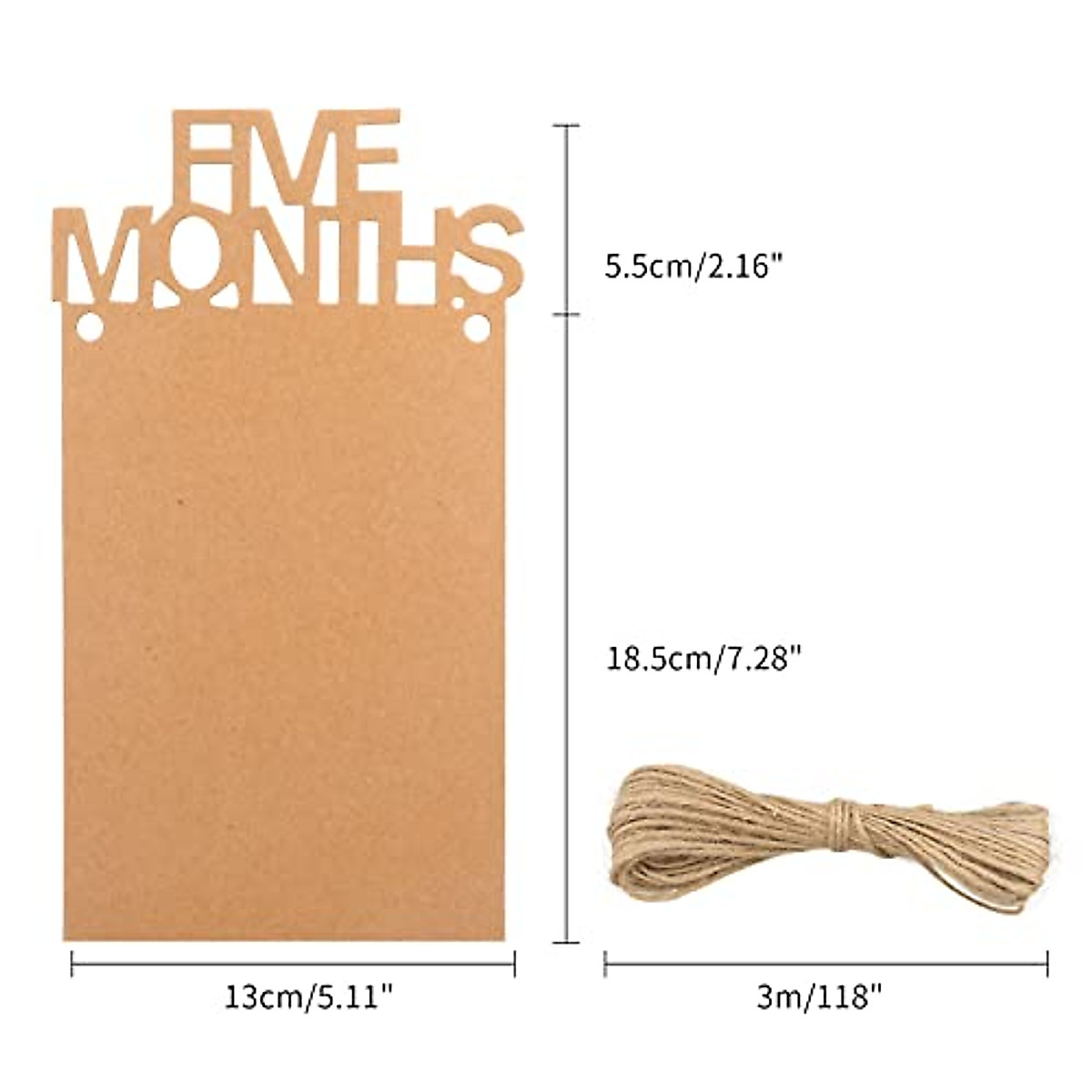 1st Birthday Baby Photo Banner for Newborn 12 Month Photo Prop,Kraft Photo Banner,First Birthday Decorations Boy or Girl Monthly Milestones Garland