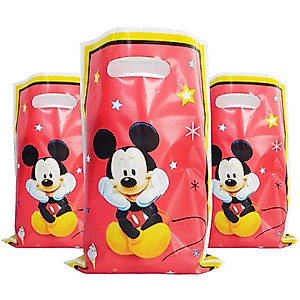 30pcs Mickey Mouse Birthday Party Gift Bags Candy Bags Goody Bags Minnie Mickey Mouse Birthday Party Supplies Decorations