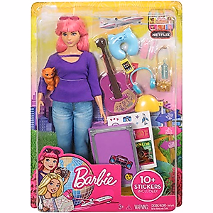 Barbie Dreamhouse Adventures Doll & Accessories, Travel Set with Daisy Doll, Kitten, Working Suitcase & 9 Pieces (Amazon Exclusive)
