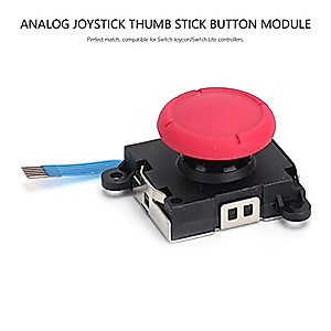 Joystick Button Module, Easy to Install Portable Lightweight Thumb Stick Comfortable for Switch Lite Controller(red)
