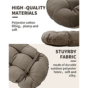 Indoor Outdoor Adirondack Chair Cushion, Patio Rocking Chairs Cushions, Waterproof Sun Protection (Brown)