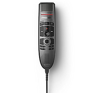 Philips SpeechMike Premium Touch USB Dictation Microphone for Crystal Clear Recording and Best Voice Recognition, Barcode Scanner, Sensory Control Panel and Press Buttons, Charcoal Grey SMP3800