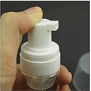 4 PCS 2 oz 60 ml BPA Free Empty Refillable Transparent Plastic Pump Foamer Bottles Press Jar Pot Dispenser Containers